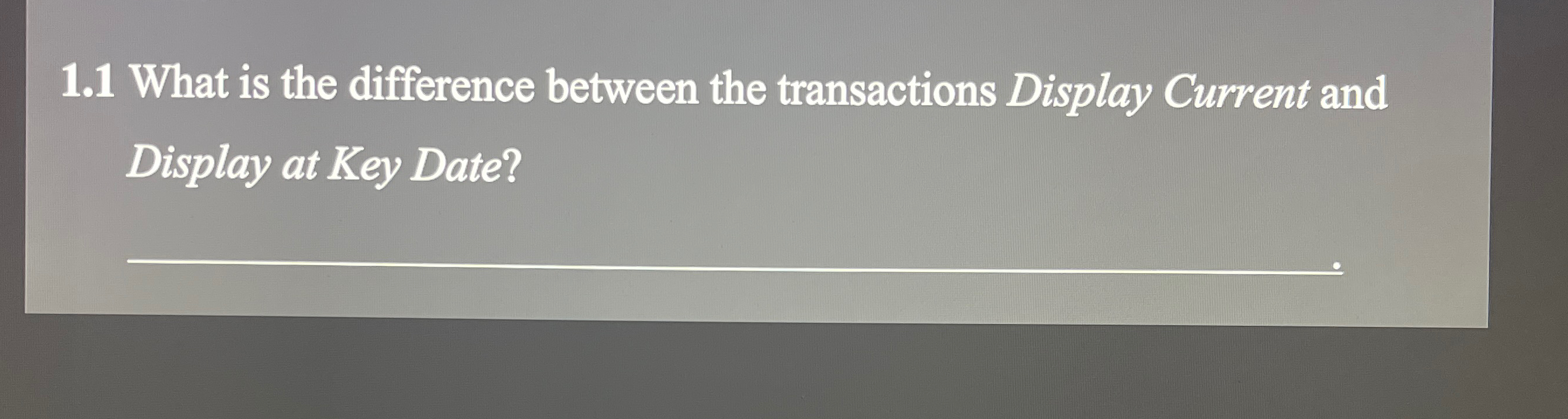 Solved 1.1 ﻿What is the difference between the transactions | Chegg.com