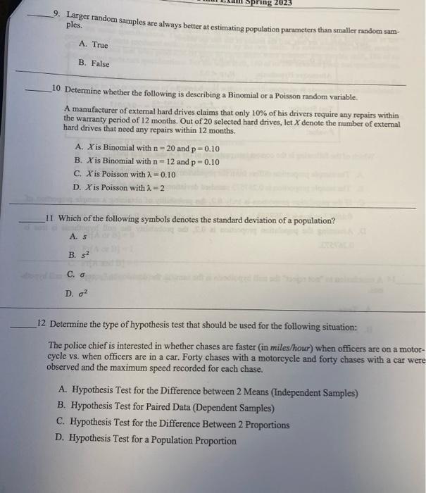 Solved 8. Five different simple linear regression models | Chegg.com
