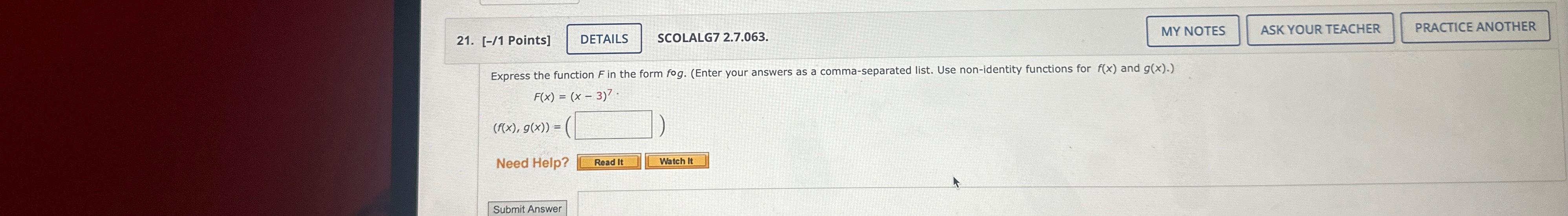 Solved Points] ﻿SCOLALG7 2.7.063.ASK YOUR TEACHERExpress the | Chegg.com