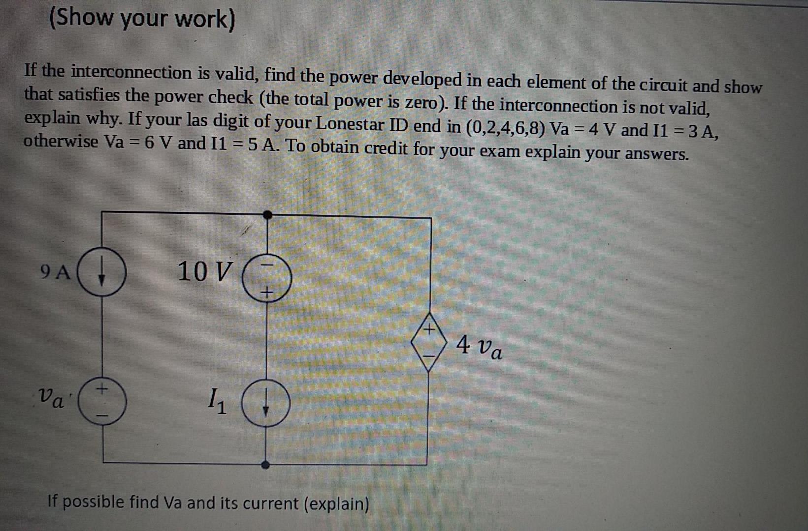 Solved (Show your work) If the interconnection is valid, | Chegg.com