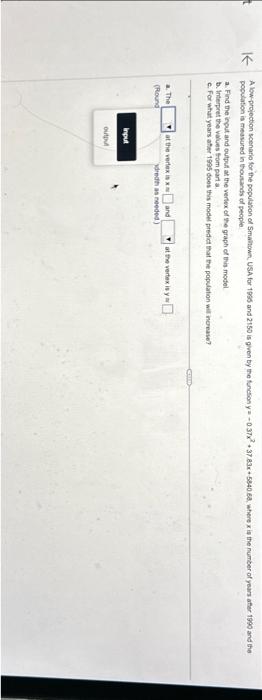 Solved A low-projection scenatio for the populaion of | Chegg.com