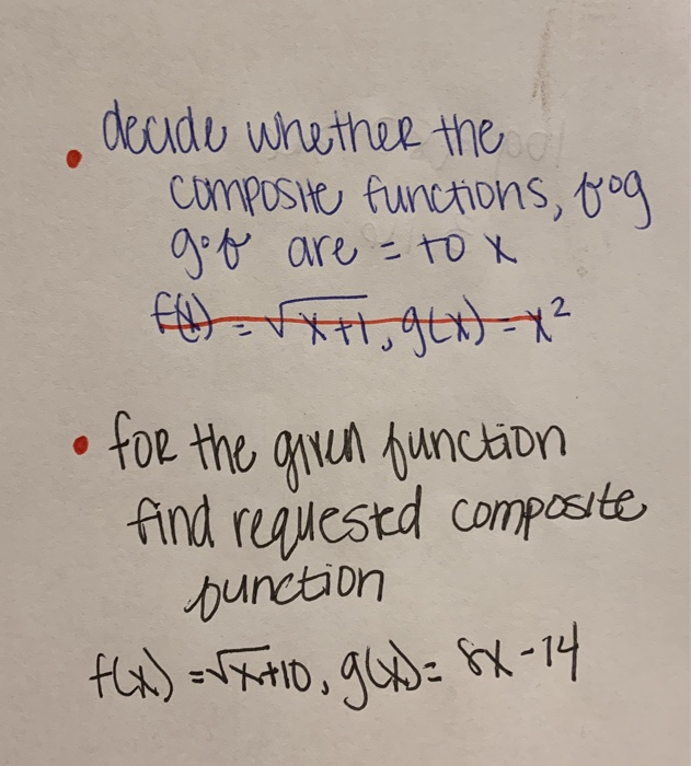 Solved decide whether the composite functions, fog gof are - | Chegg.com