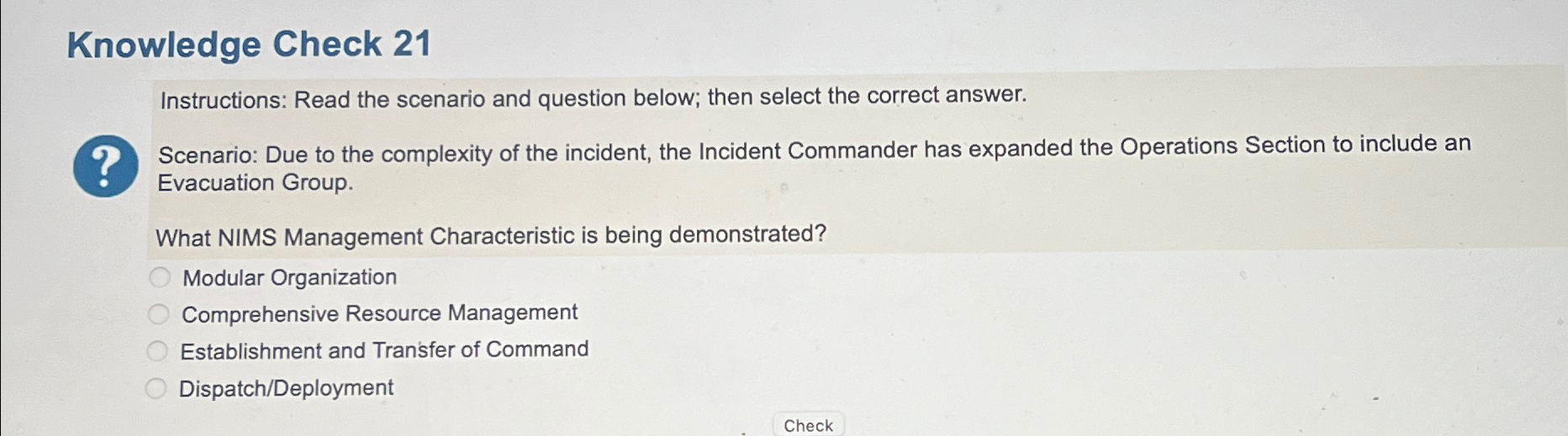 Solved Knowledge Check 21Instructions: Read the scenario and | Chegg.com