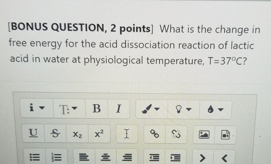 Solved The Aqueous Dissociation Of Lactic Acid Shown Below