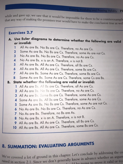 Solved Proving Invalidity and Proving Validity 77 chile and | Chegg.com