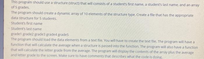 Solved This Program Should Use A Structure Struct That