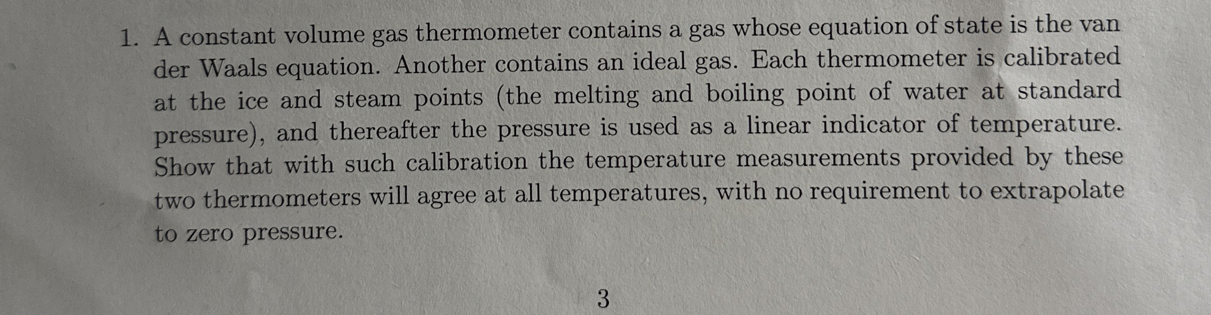 Solved A constant volume gas thermometer contains a gas | Chegg.com