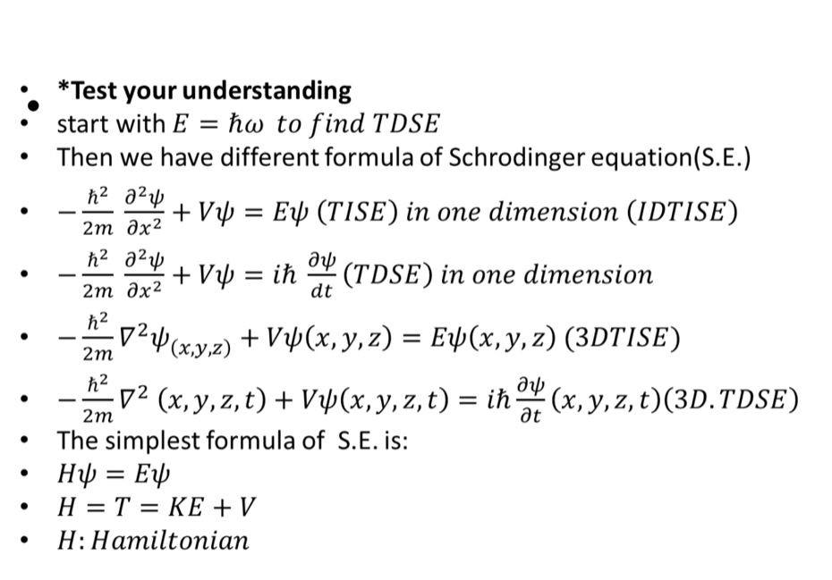 Solved dt *Test your understanding start with E = ħw to find | Chegg.com