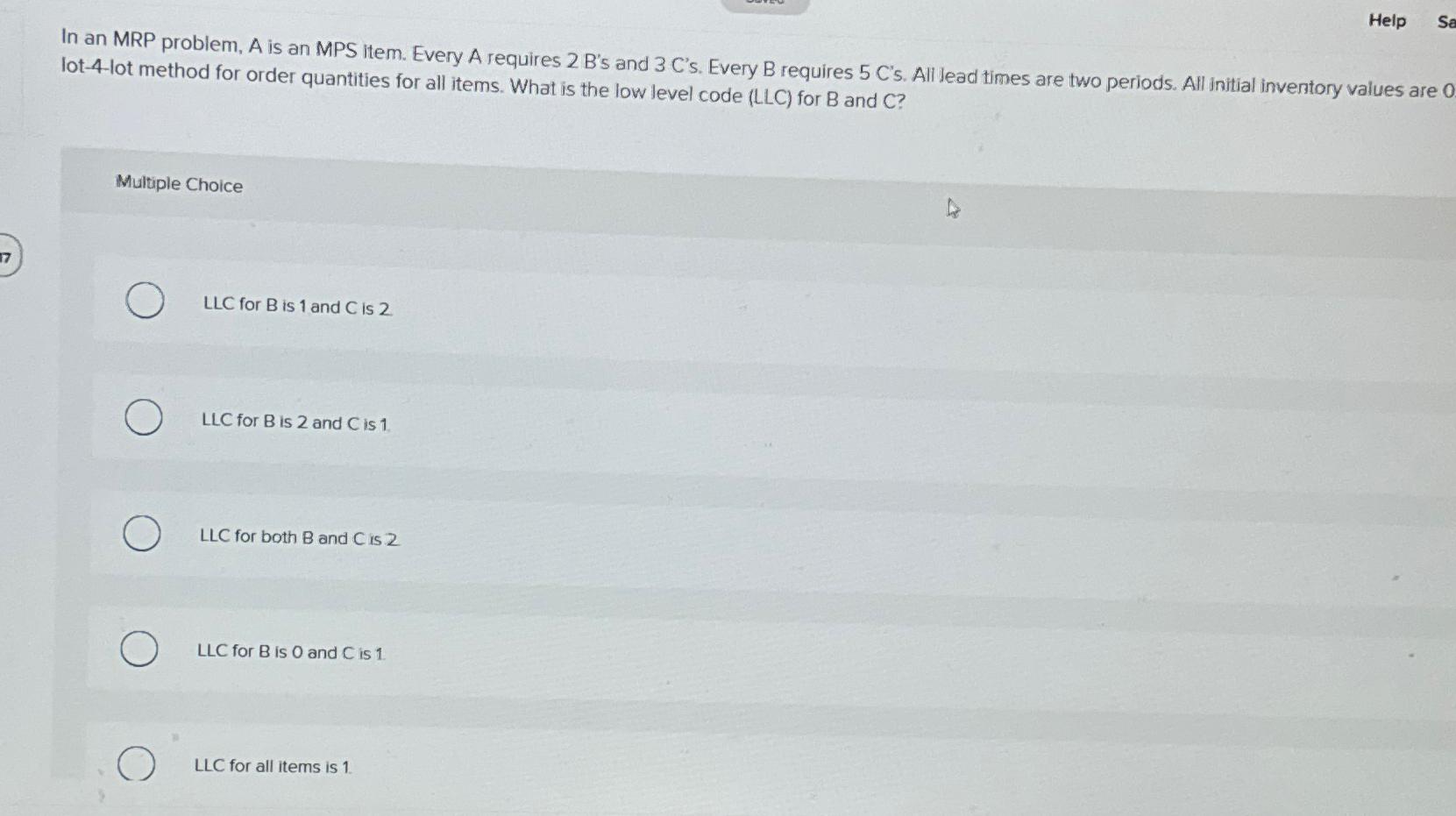 Solved HelpIn an MRP problem, A is an MPS item. Every A | Chegg.com