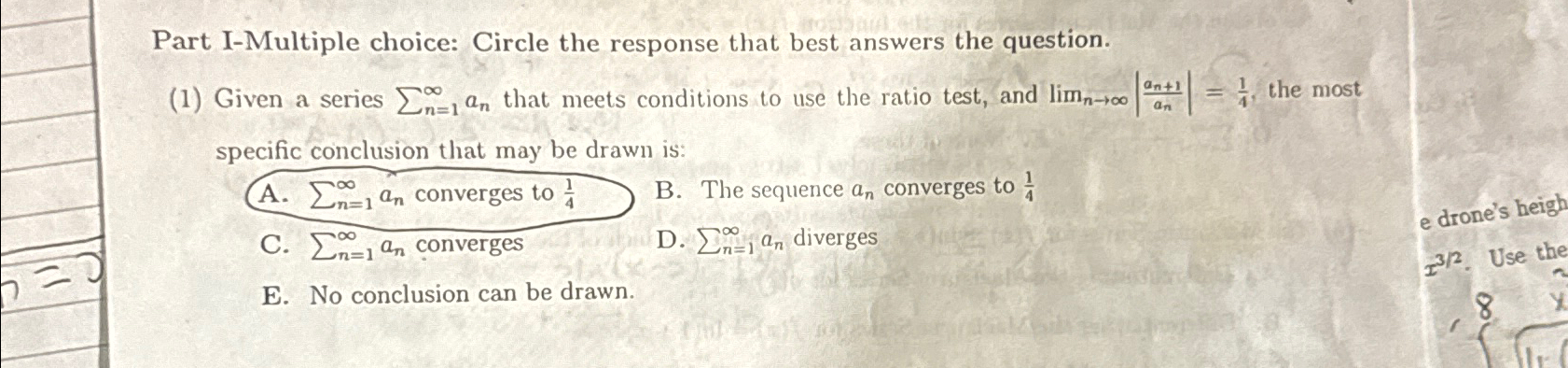 Solved Part I-Multiple choice: Circle the response that best | Chegg.com