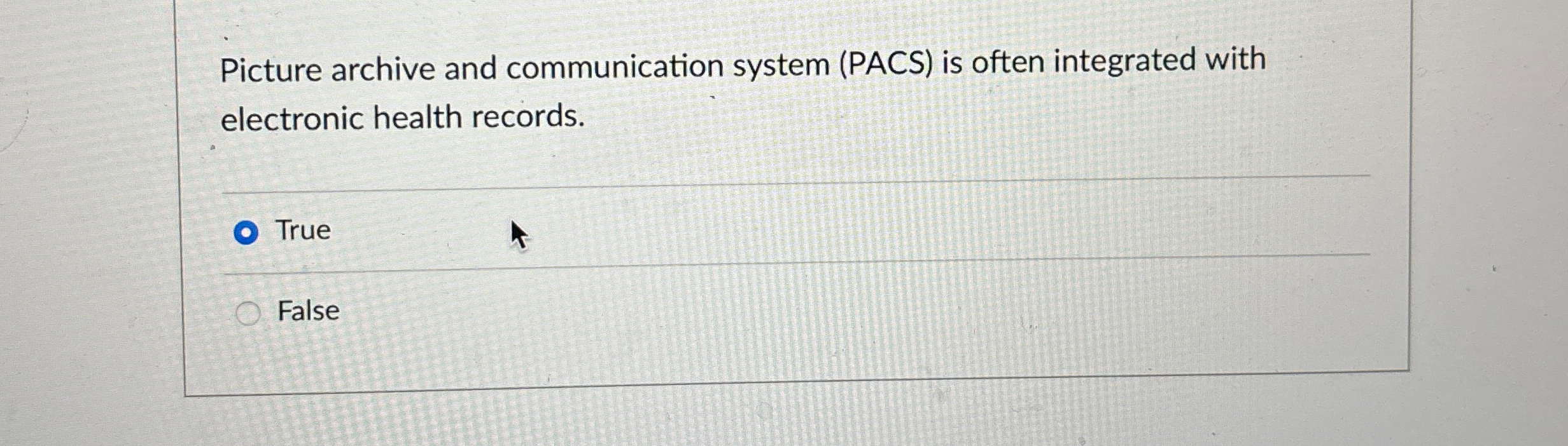 Solved Picture archive and communication system (PACS) ﻿is | Chegg.com