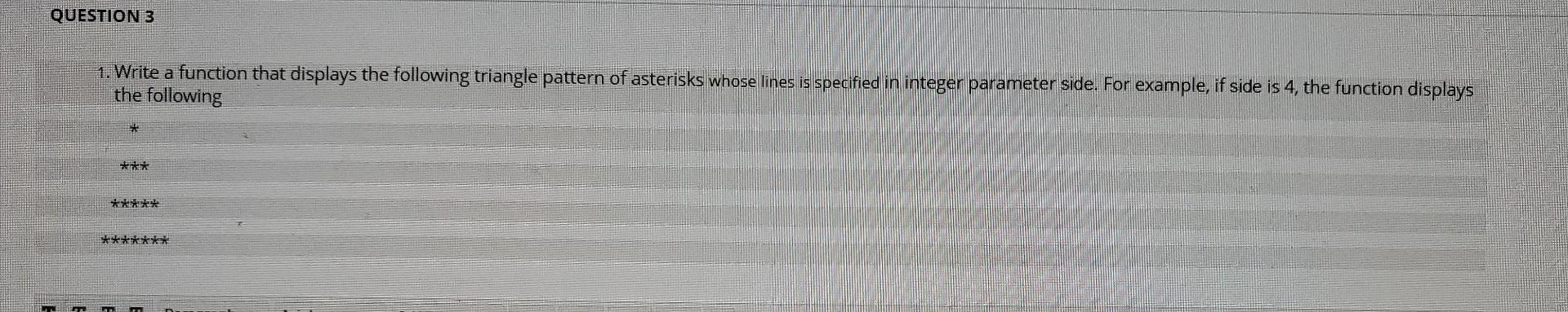 Solved QUESTION 3 1. Write a function that displays the | Chegg.com