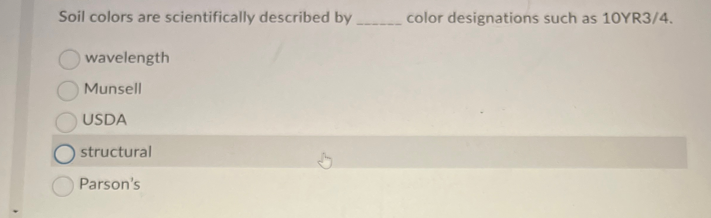 Solved Soil colors are scientifically described by ﻿color | Chegg.com