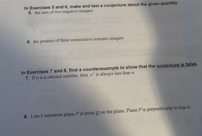 Solved In Exercises 5 and 6, make and test a conjecture | Chegg.com
