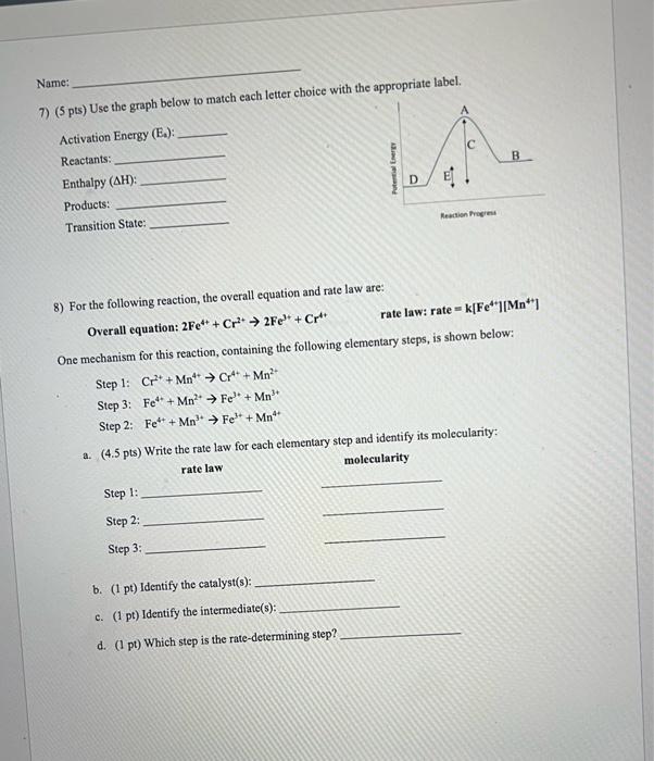 Solved Show all work for calculation questions and clearly | Chegg.com