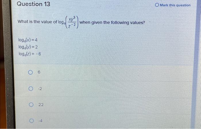 Solved What is the value of logd(z−2xy3) when given the | Chegg.com