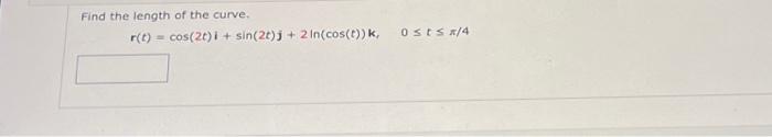 Solved Find the length of the curve. | Chegg.com