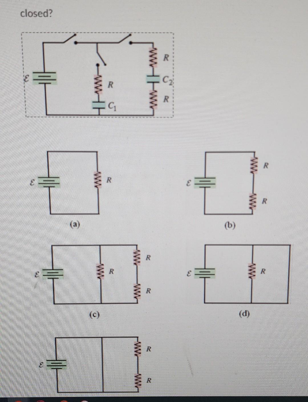 Solved Consider the RC circuit below. Before the switches | Chegg.com
