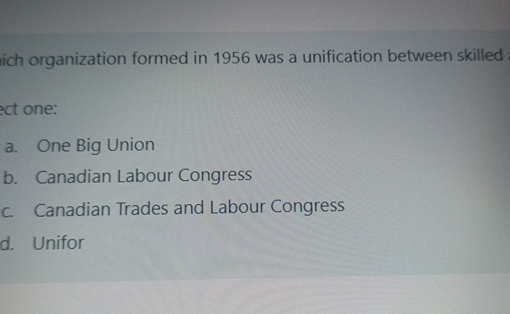 Solved ich organization formed in 1956 ﻿was a unification | Chegg.com