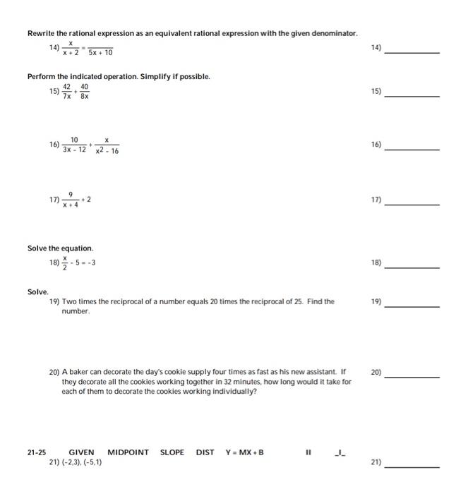 Solved Rewrite the rational expression as an equivalent | Chegg.com