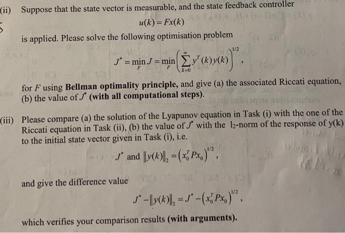 Solved Given a stable and controllable system | Chegg.com