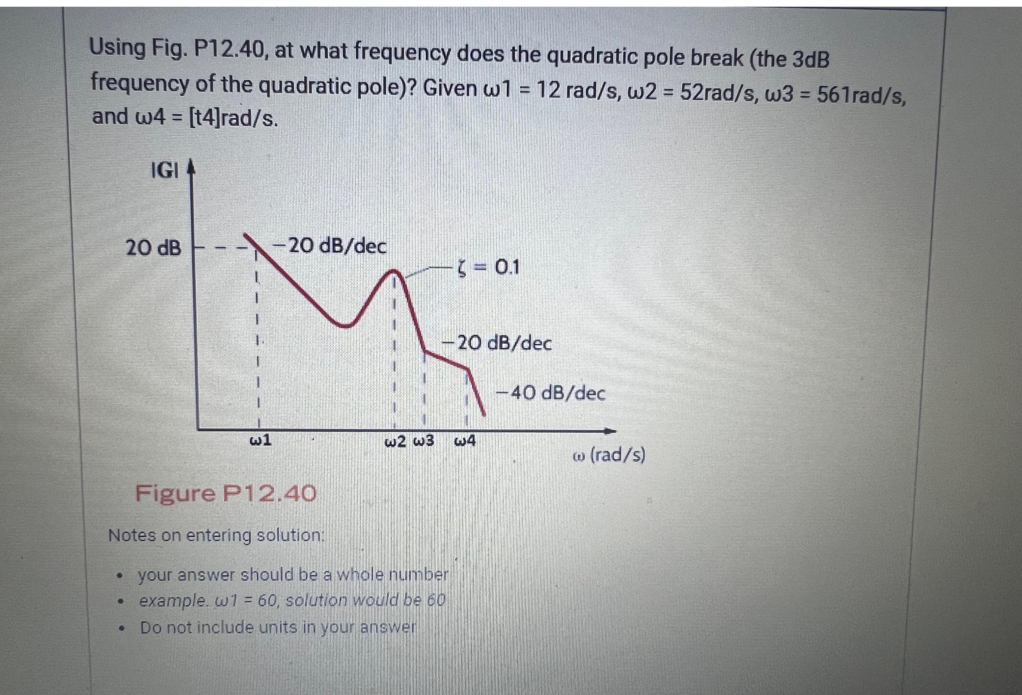Solved Using Fig. P12.40, ﻿at what frequency does the | Chegg.com