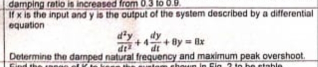 Solved If x ﻿is the input and y ﻿is the output of the system | Chegg.com