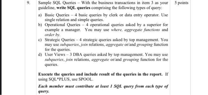 Solved 9. Sample SQL Queries - With the business | Chegg.com