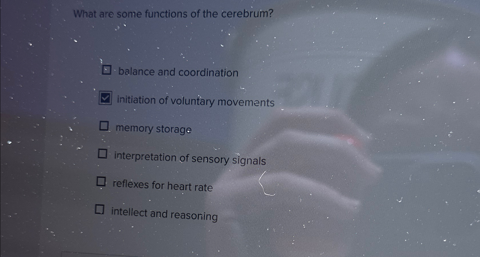 Solved What are some functions of the cerebrum?balance and | Chegg.com