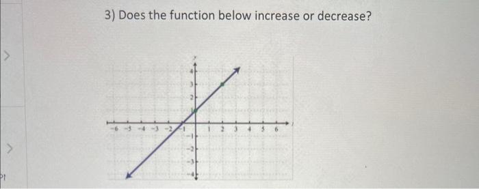 Solved 3) Does the function below increase or decrease? | Chegg.com