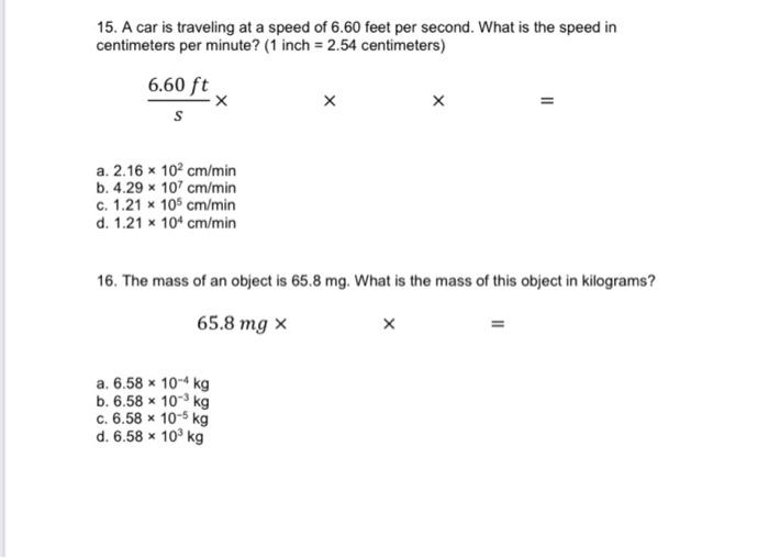 Solved 21. You are given 2.5 gallons of a liquid and you are | Chegg.com