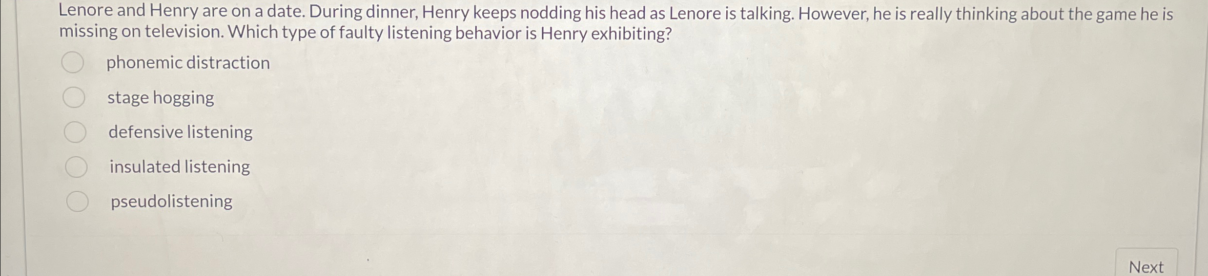 Solved Lenore and Henry are on a date. During dinner, Henry | Chegg.com