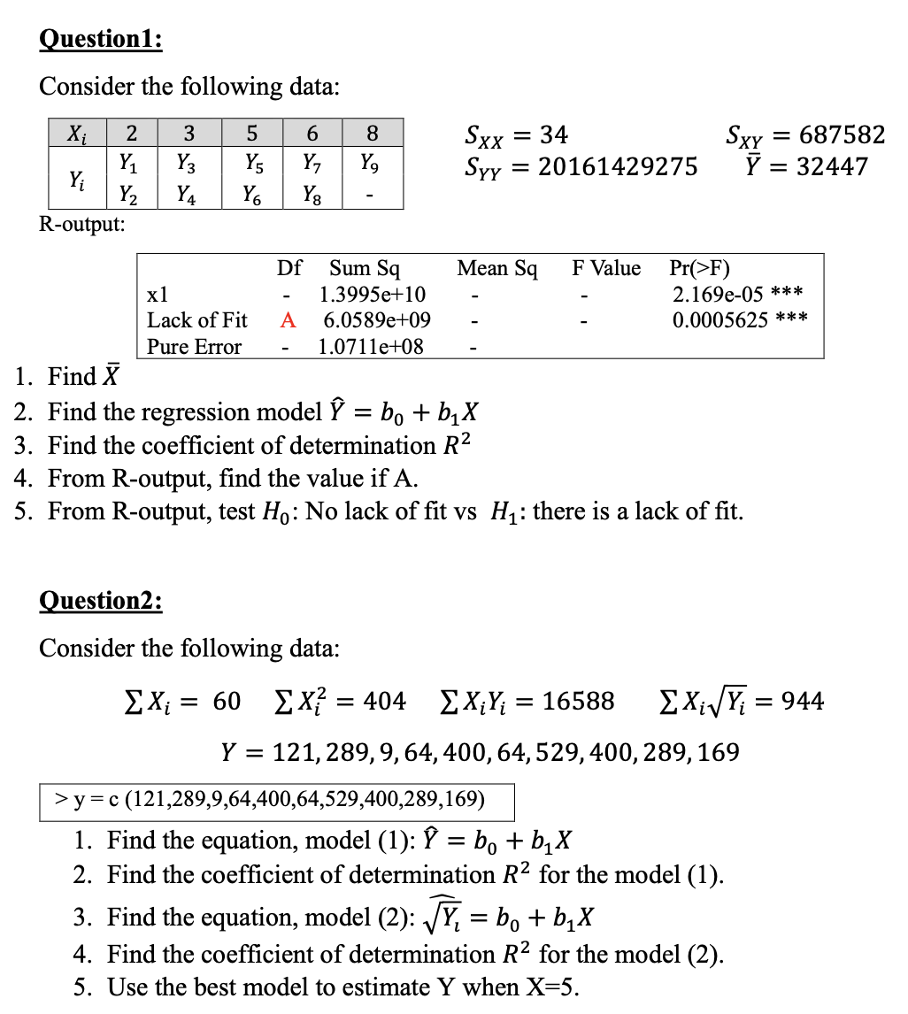 Solved Question1:Consider the following | Chegg.com