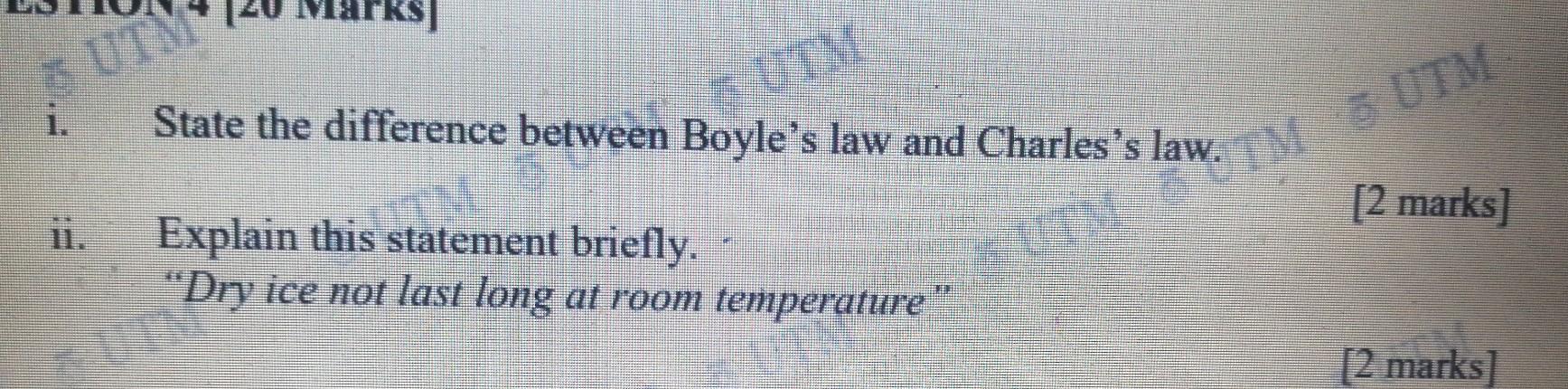 Solved Marks) UTMA UT . i. State the difference between | Chegg.com