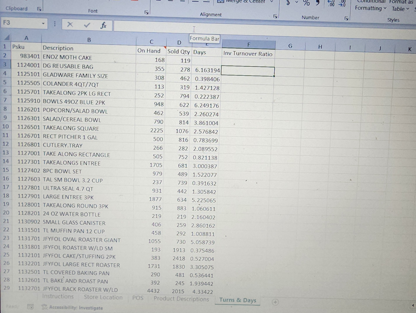 Solved how to solve for days on hand and inventory turnover | Chegg.com