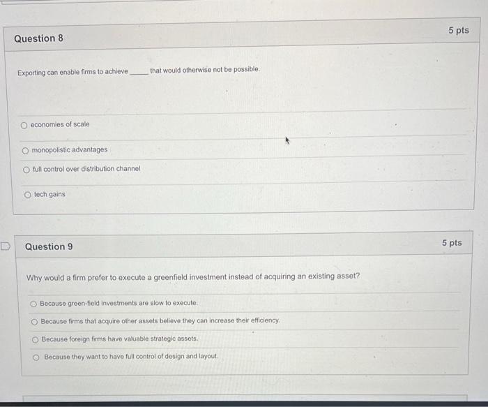 Solved that would otherwise not be possible. Exporting can | Chegg.com