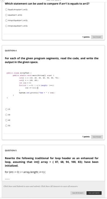 Solved Given code segment int[] arr = new int[4]: arr[0] = 4 | Chegg.com