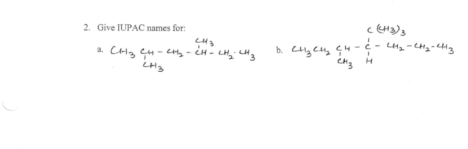 Solved Give IUPAC names | Chegg.com