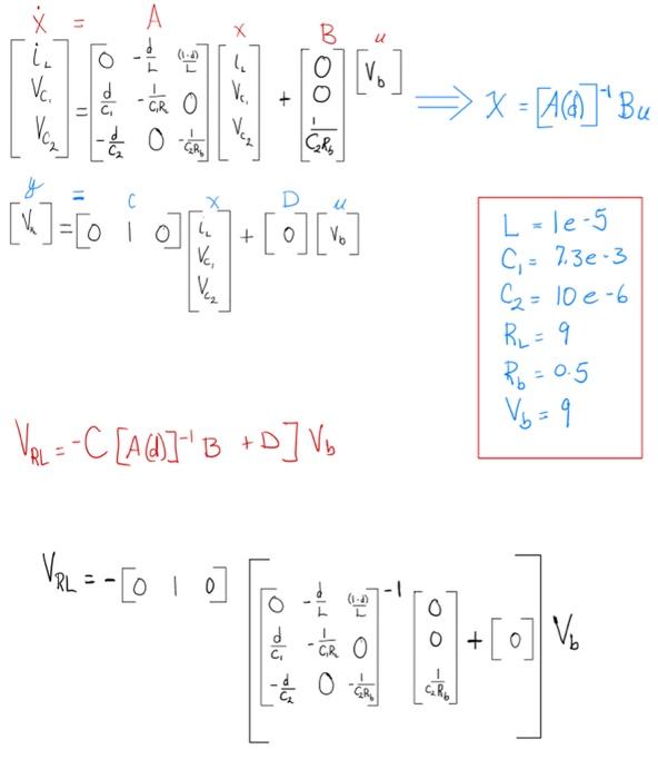 Solved this is a state space model that I developed for my | Chegg.com