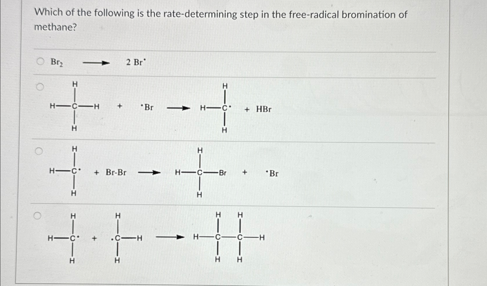 Solved Which of the following is the rate-determining step | Chegg.com