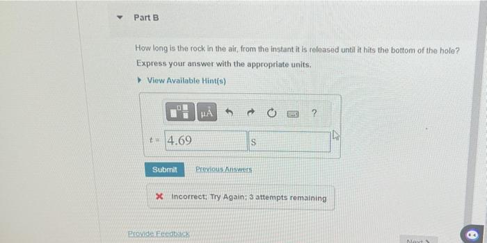 Solved A rock is tossed straight up from the ground with a | Chegg.com