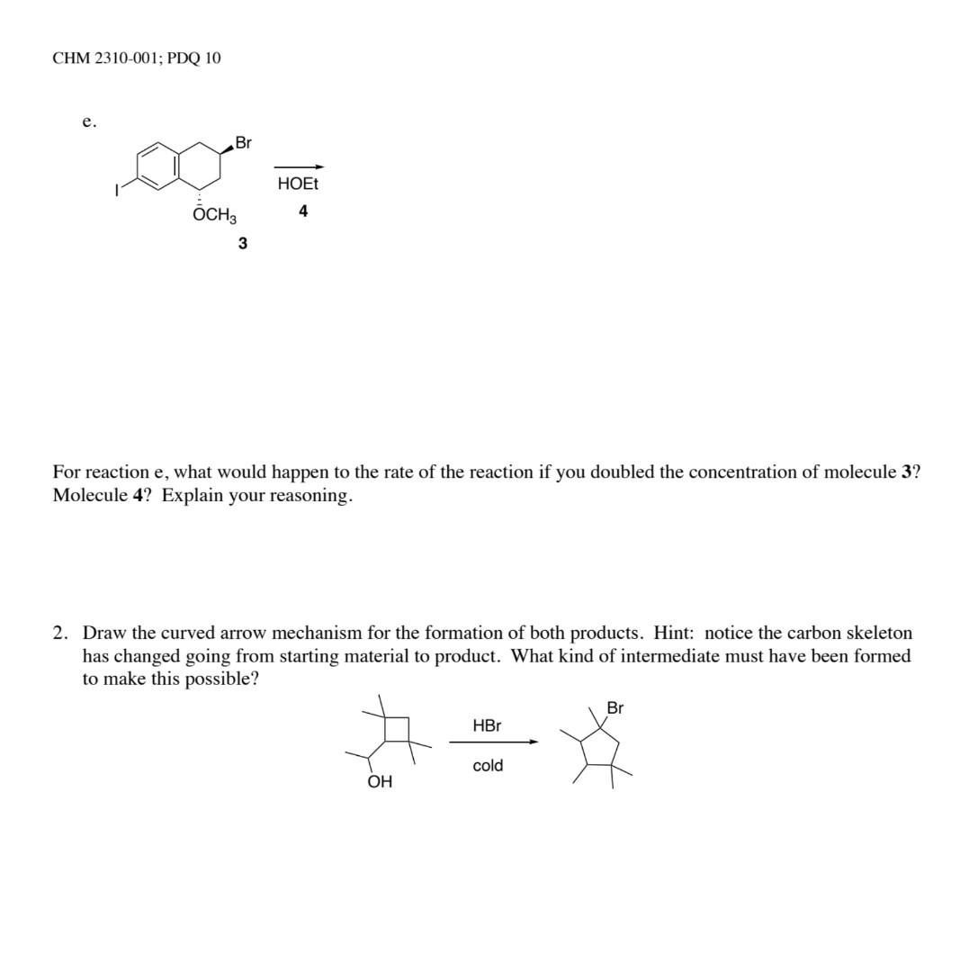 1. SN1 vs SN2 Show the mechanism and predict the | Chegg.com