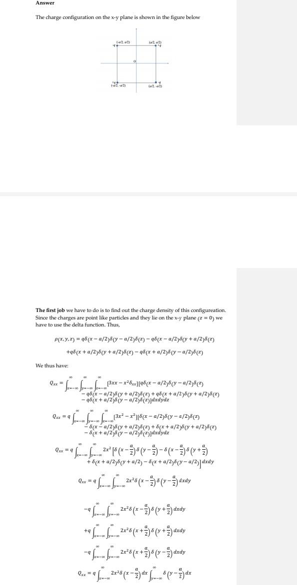 Solved Show that the quadrupole term in the multiple | Chegg.com