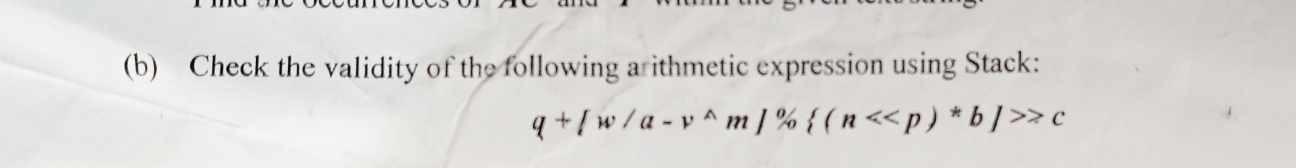 Solved (b) Check the validity of the following a rithmetic | Chegg.com