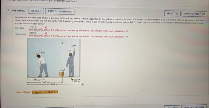 Solved are the forcus an each cable? vour response differs | Chegg.com