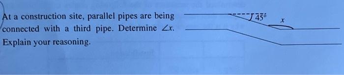 Solved At a construction site, parallel pipes are being | Chegg.com