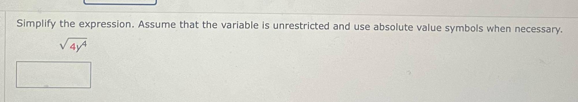 Solved Simplify the expression. Assume that the variable is | Chegg.com