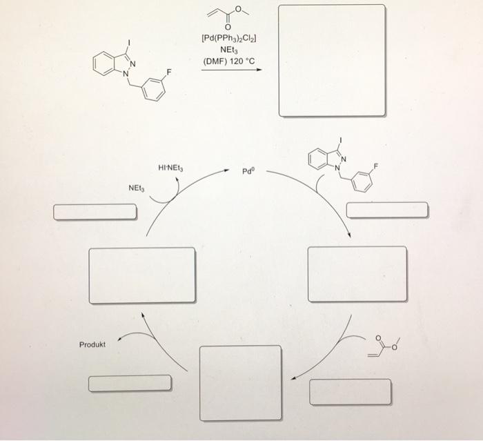 Solved [Pd(PPh3)2Cl2] Net3 (DMF) 120∘C | Chegg.com
