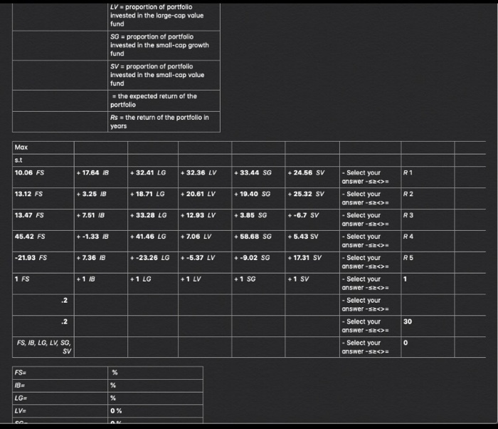 A second version of the Markowitz portfolio model | Chegg.com
