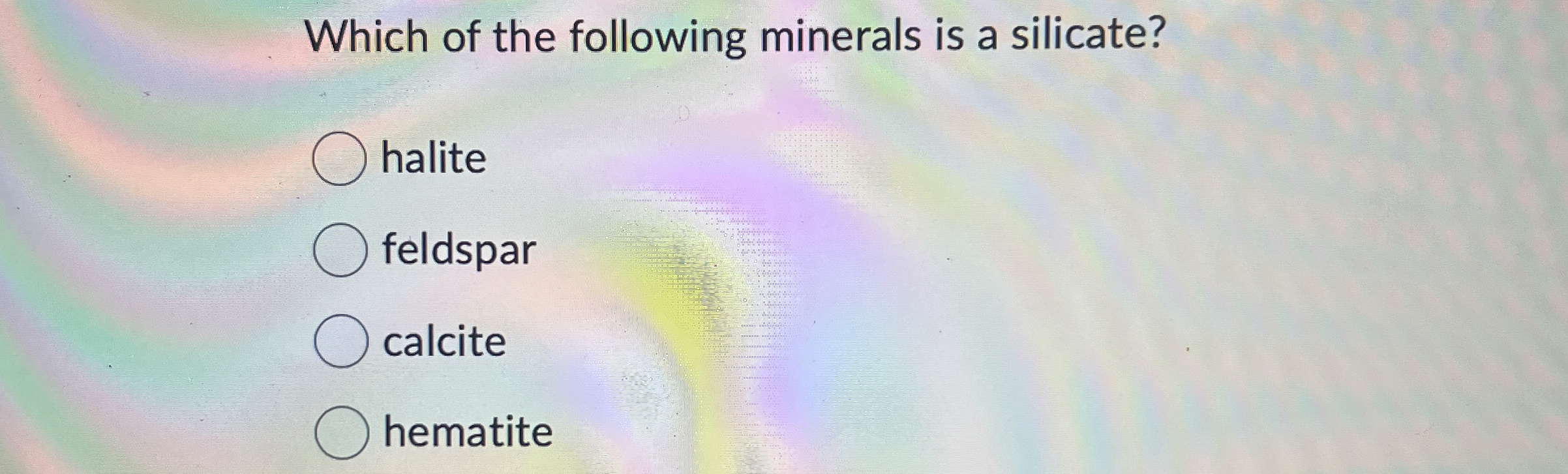 Solved Which of the following minerals is a | Chegg.com